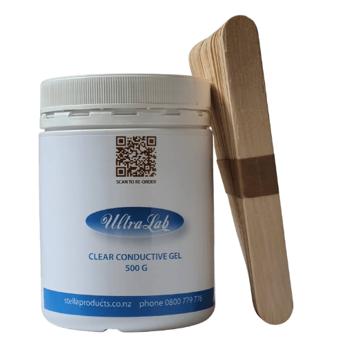 Clear Conductive Gel 500g Spatula Pot | Stella Products NZ